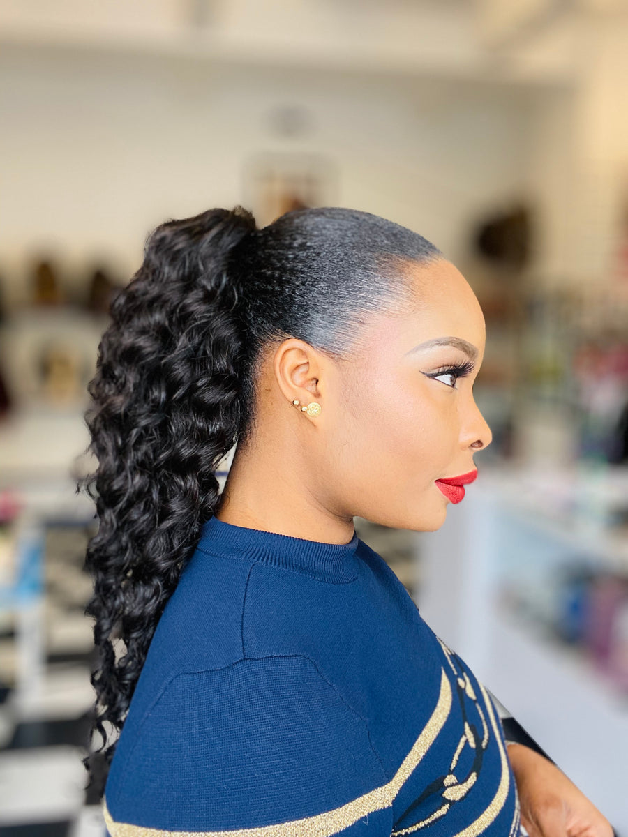 DEEP WAVE PONYTAIL – Tres Jolie Beauty Lounge